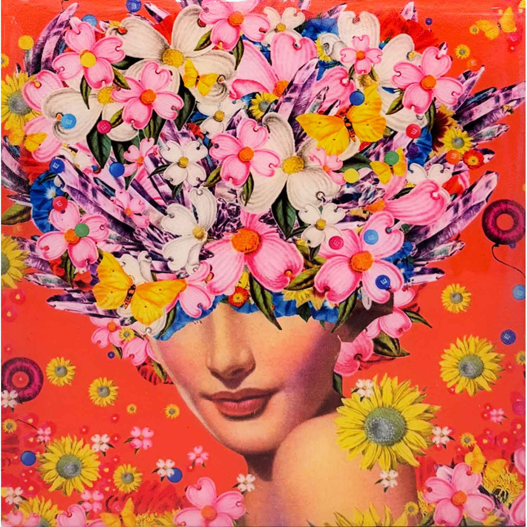 Flower Brain: Chrysalis 6" x 6" - Petroff Gallery