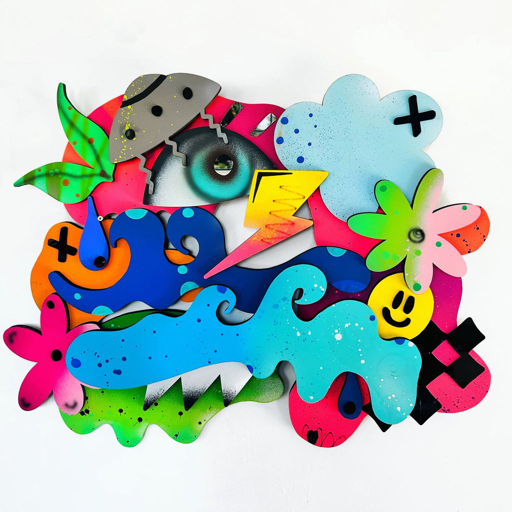 Wavy 3D Wall Sculpture 24" x 32" – Petroff Gallery